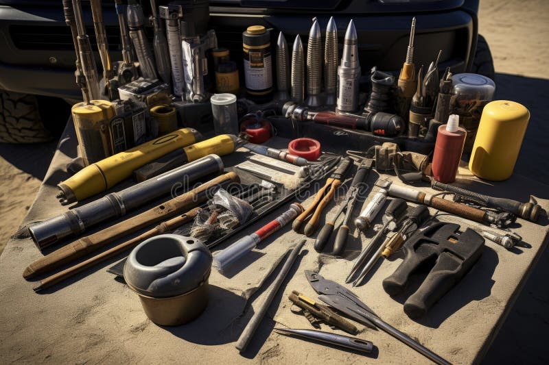 Tools and Equipment Used for Reusable Rocket Maintenance Stock Photo ...