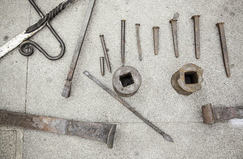 Tools of a forge stock photo. Image of hand, retro, blacksmithing ...