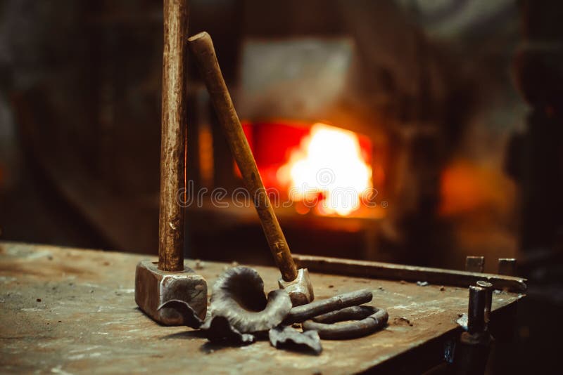 Tools in the forge stock photo. Image of forging, manual - 104720412