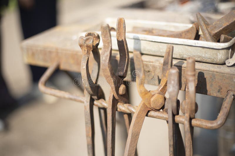 Tools for Forging Iron. Forging Tools Stock Image - Image of skill ...