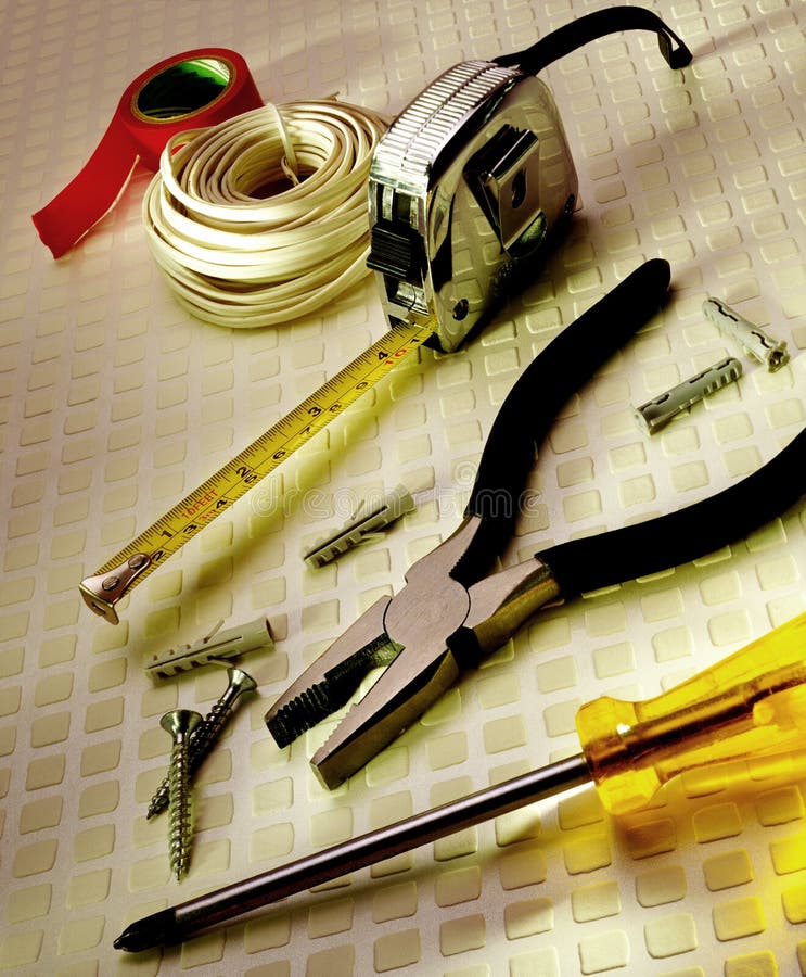 Tools for General Maintenance Stock Image - Image of plug, tool: 17824567