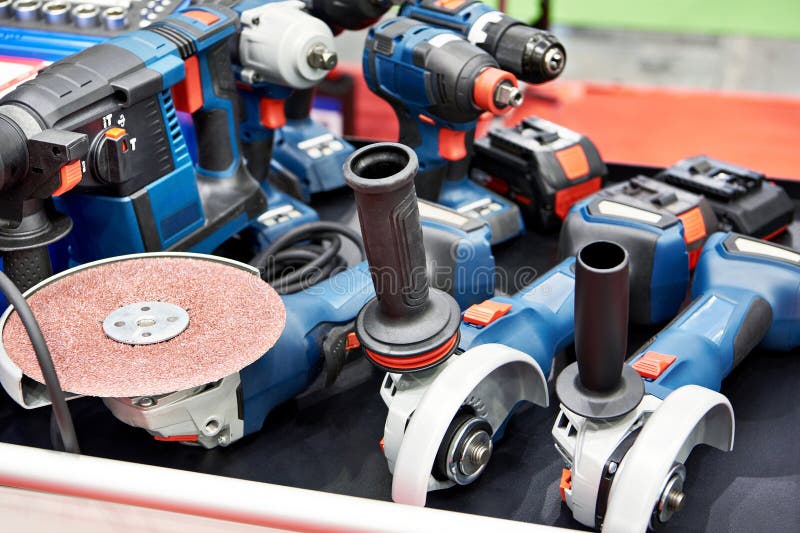 Tools grinders and drills stock image. Image of work - 340470327