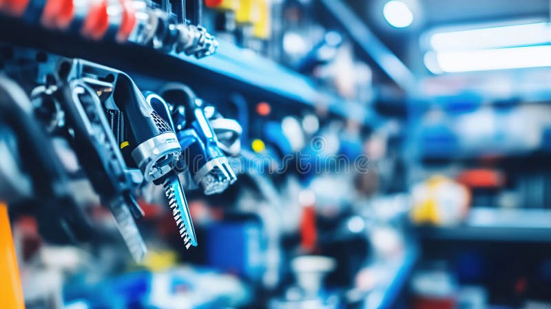 Tools Hanging Workshop, Repair Shop Background Stock Image - Image of ...