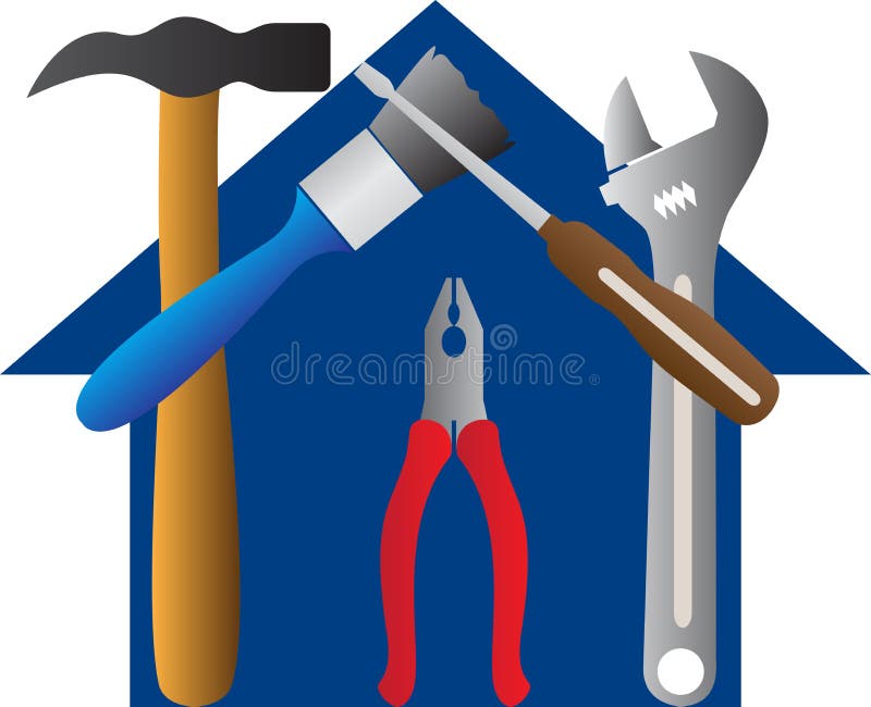 Home tools logo stock vector. Illustration of blue, design - 27011574