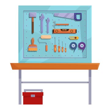 Cartoon Workbench Stock Illustrations – 197 Cartoon Workbench Stock ...
