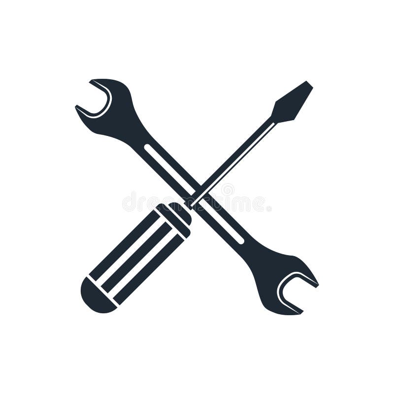 Tools icon repair symbol stock vector. Illustration of maintenance ...