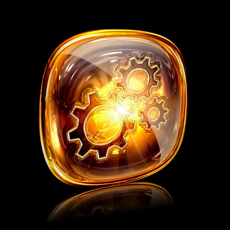 Tools icon amber. stock photo. Image of setting, style - 294666924