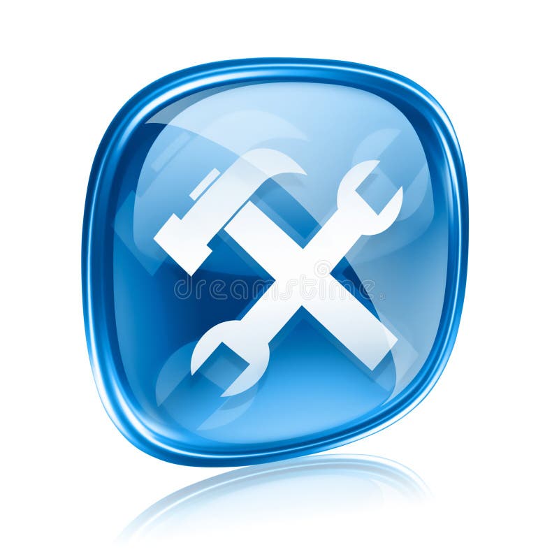Tools icon blue stock illustration. Illustration of blue - 4660506