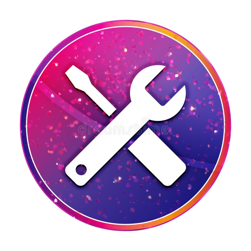 Tools Icon Creative Trendy Colorful Round Button Illustration Stock ...