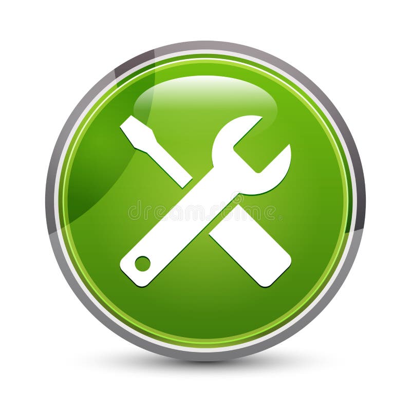 Tools Icon Elegant Green Round Button Vector Illustration Stock Vector ...