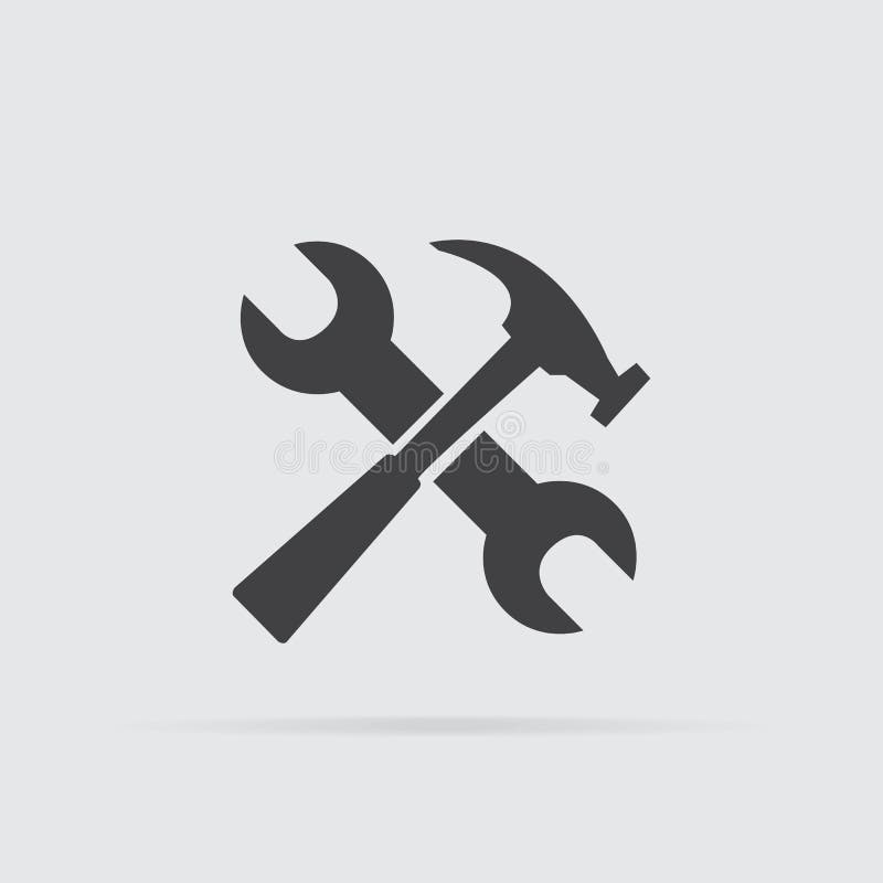 Tools Icon in Flat Style Isolated on Grey Background. Stock Vector ...