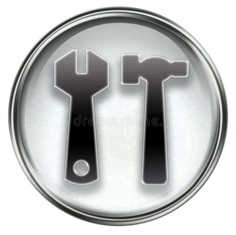 Tools icon grey stock illustration. Illustration of construction - 6057433