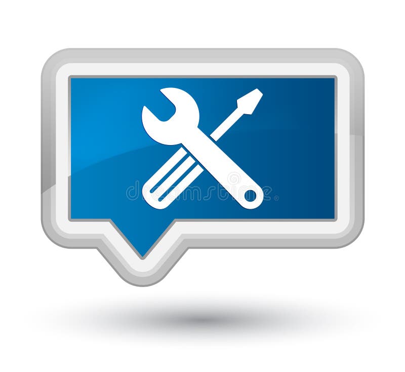 Tools Icon Prime Blue Banner Button Stock Illustration - Illustration ...