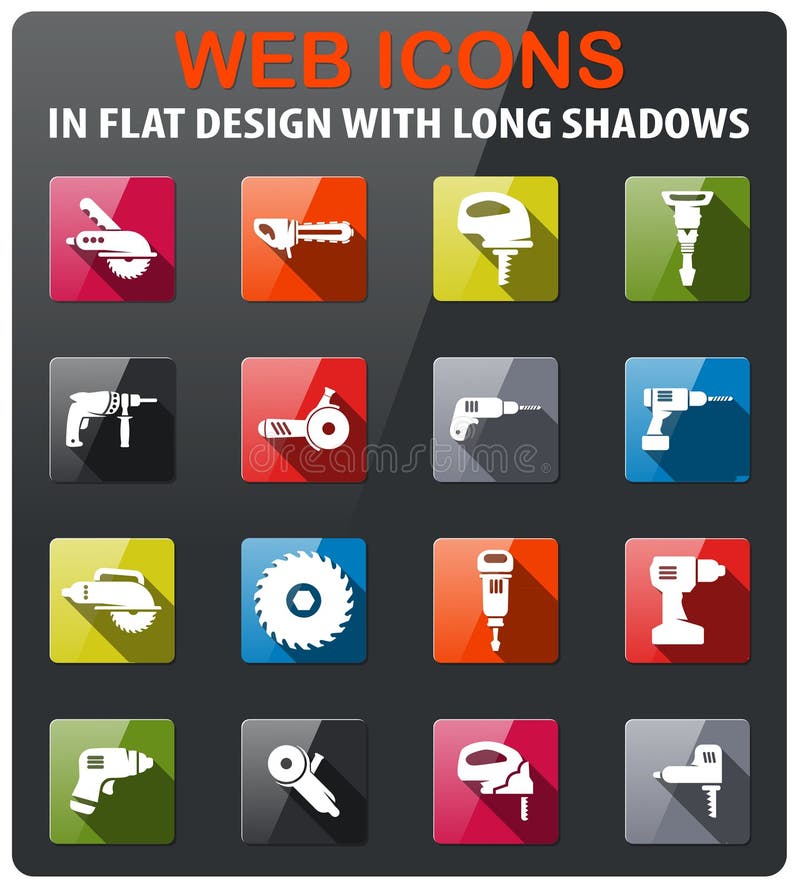 Tools icon set stock illustration. Illustration of instrument - 88436039