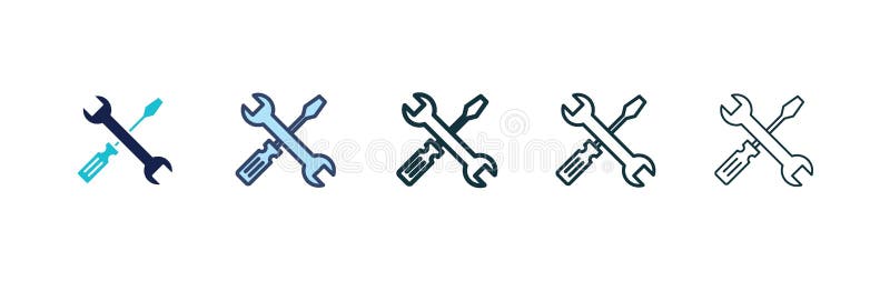 Tools Icon Vector Set on White Background Stock Vector - Illustration ...