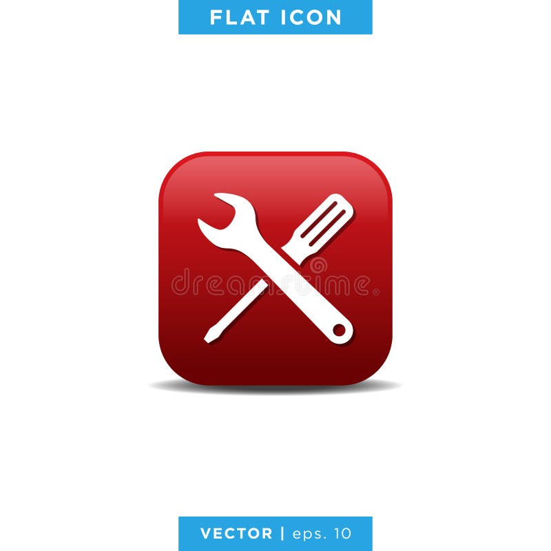 Tools Icon Vector Logo Design Template. Screwdriver and Wrench Icon ...