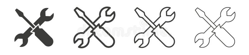 Tools Icon Vector Set on White Background Stock Vector - Illustration ...