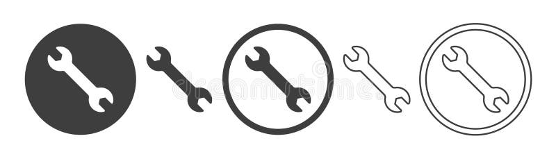 Tools Icon on White Background Stock Vector - Illustration of ...