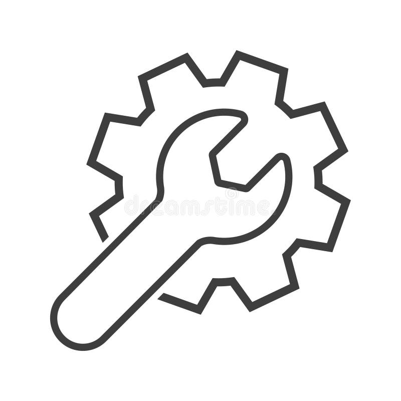 Tools Icon on White Background Stock Vector - Illustration of work ...