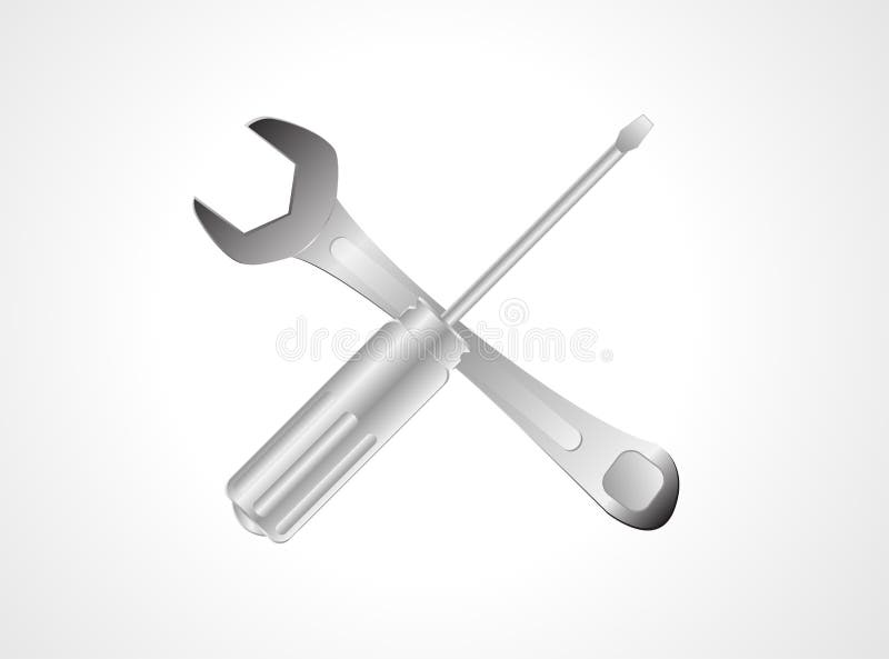 Tools Icon on White Background Stock Illustration - Illustration of ...