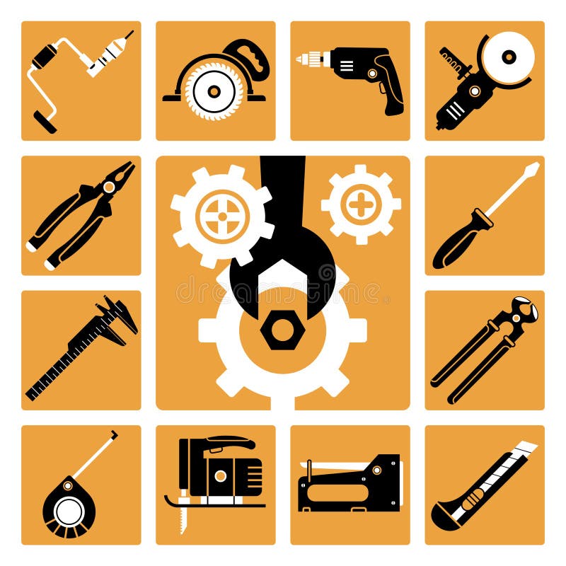 Power Tool Icons stock vector. Illustration of assemble - 40806781