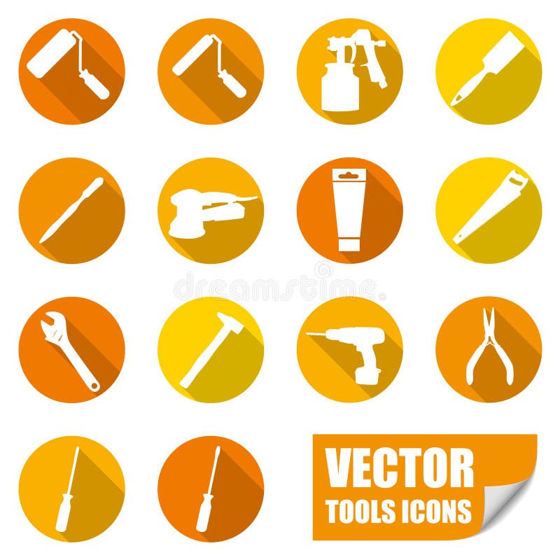 Tools icons stock vector. Illustration of design, pictograph - 57872311