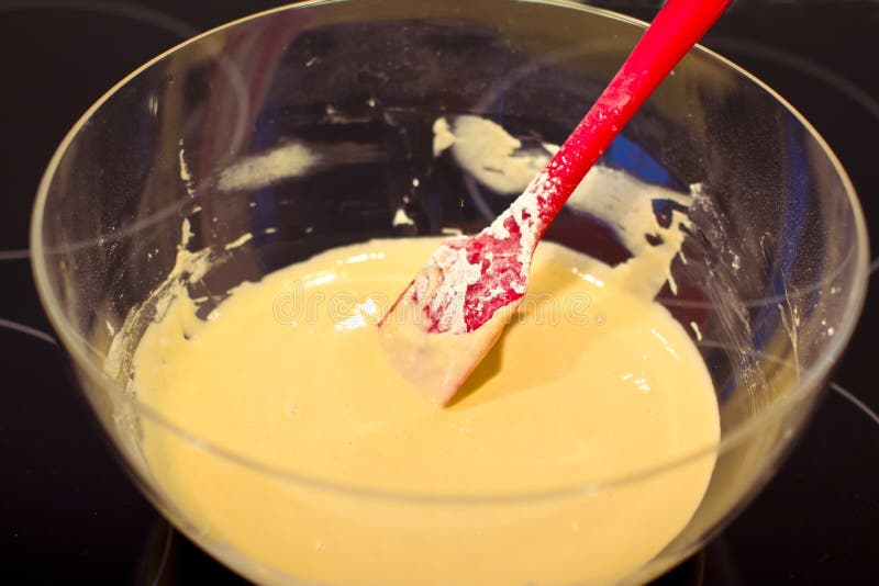 First Steps in Baking a Cake Stock Image - Image of calories, control ...