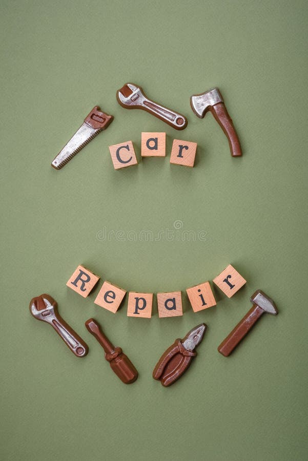 Tools and Inscriptions Symbolizing Repairs or a Garage and Its ...