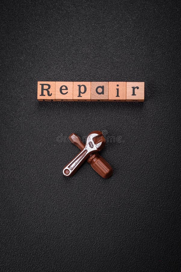 Tools and Inscriptions Symbolizing Repairs or a Garage and Its ...