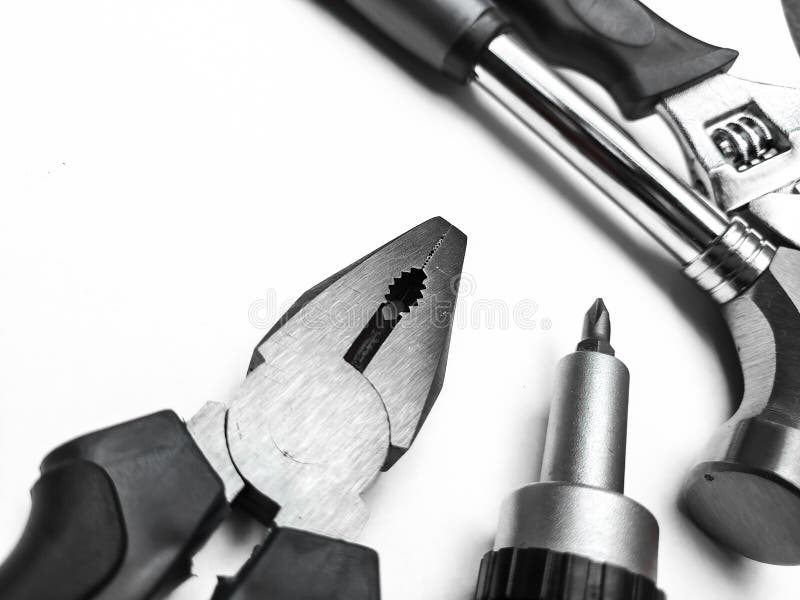 Tools Isolated on White Background. Tool, Set of Different Tools ...