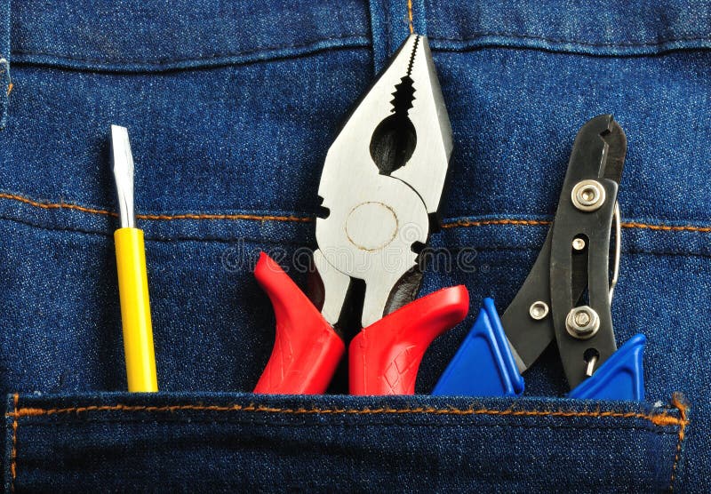Tools in Jeans Back Pocket 2 Stock Photo - Image of handyman, fixer ...