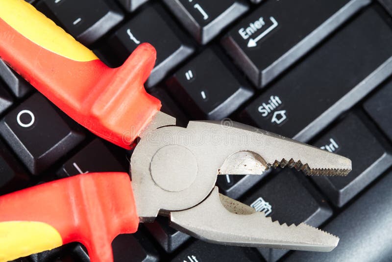 Tools and keyboard stock photo. Image of work, renovation - 48682252