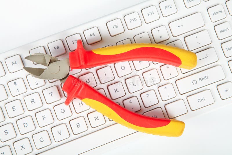 Tools and keyboard stock image. Image of construction - 48682265