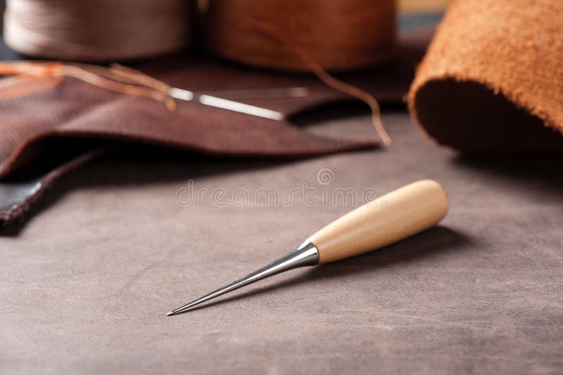 Tools for leather working stock photo. Image of hobby - 184530812