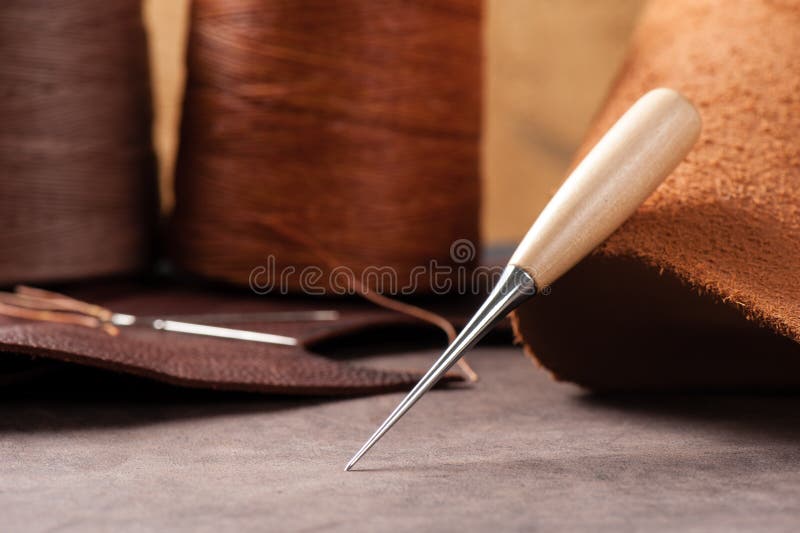 Tools for leather working stock photo. Image of holes - 184530820