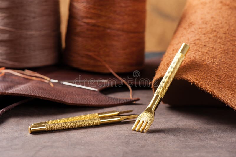 Tools for leather working stock photo. Image of iron - 184530858