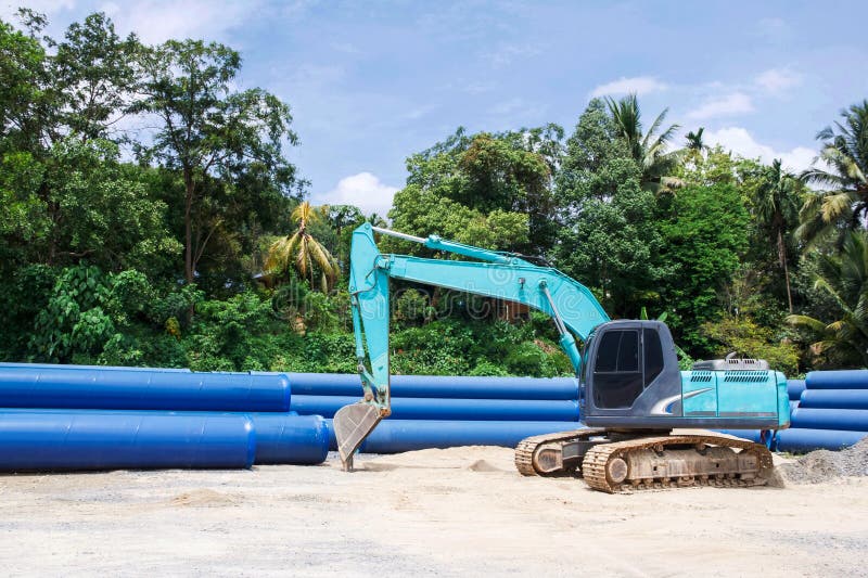 Tools for Laying Water Pipes Stock Photo - Image of infrastructure, piping: 386966214