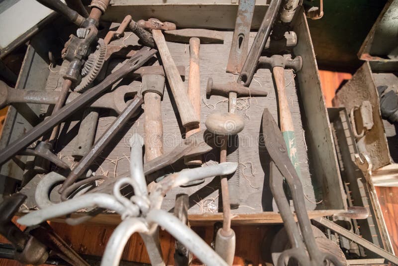 Tools Made of Rust Iron in the Box Stock Photo - Image of work, rusty ...