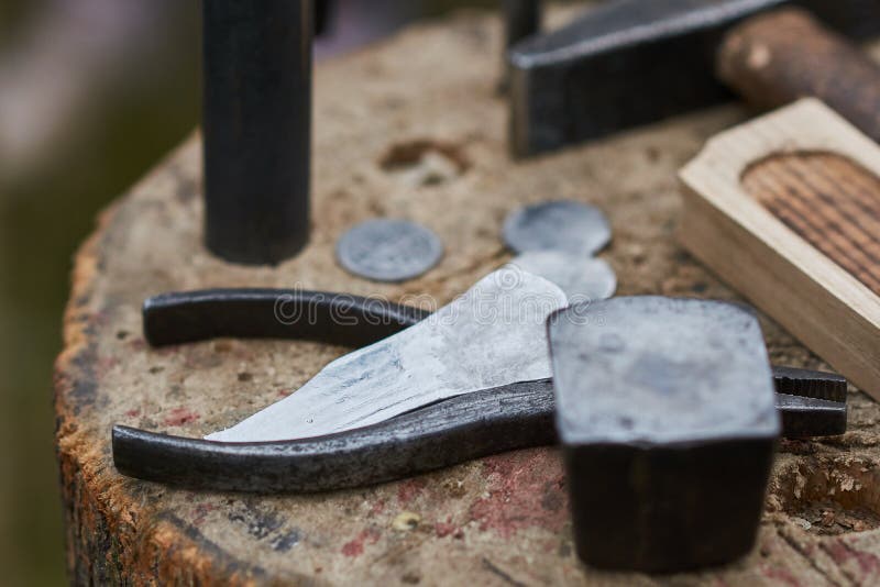 Tools for making coins stock image. Image of classic - 119688955