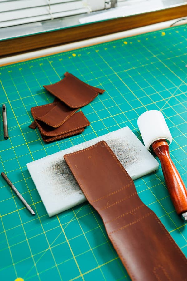 Tools for Making Leather Goods Stock Photo - Image of crafting ...
