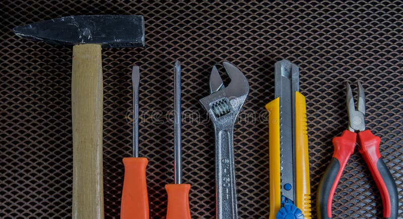 Tools For Manual Arts & Crafts Stock Photo - Image of background, nails ...