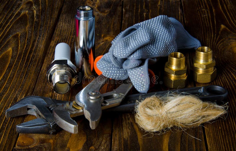 Tools and Materials for Repair of Water Supply Stock Image - Image of ...