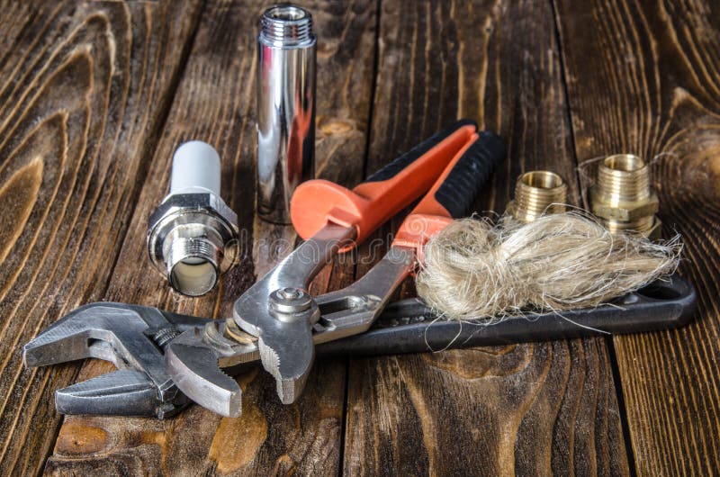 Tools and Materials for Repair of Water Supply Stock Image - Image of ...