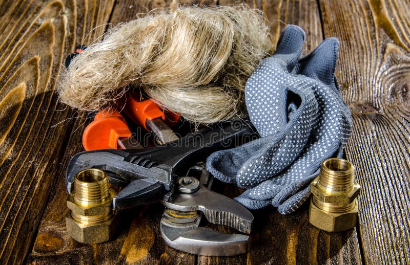 Tools and Materials for Repair of Water Supply Stock Image - Image of ...