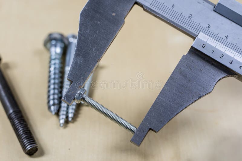Tools and Measuring Accessories on a Wooden Workshop Table. Making ...