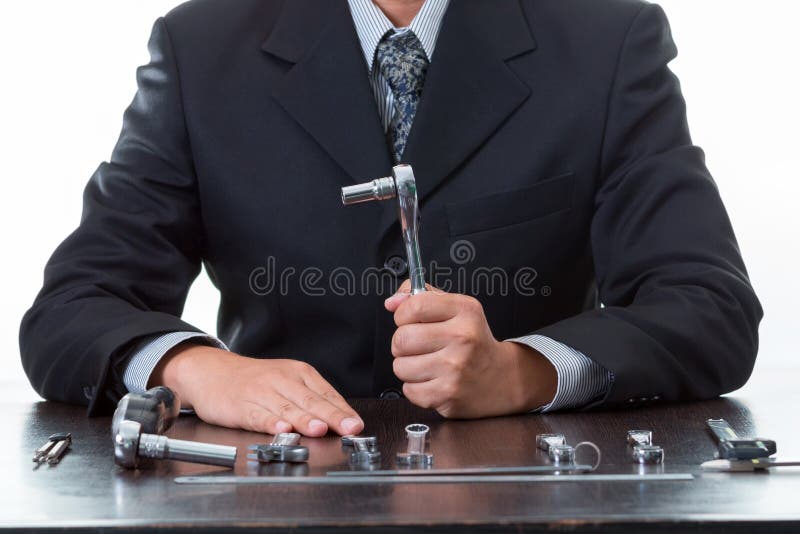 Tools and Mechanical Engineer Working with Many Tightening Wrench Stock ...