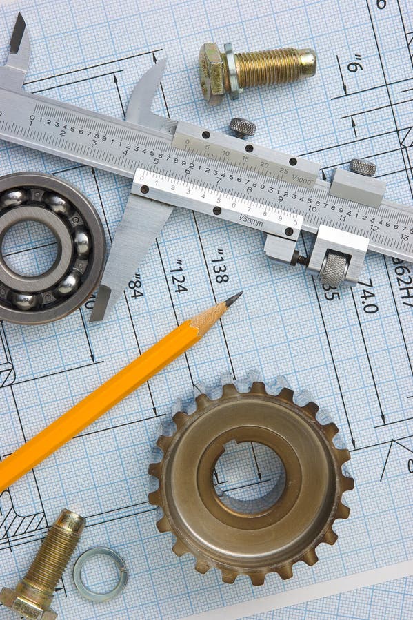 Tools and Mechanisms Detail Stock Photo - Image of drawings, gear: 18488192
