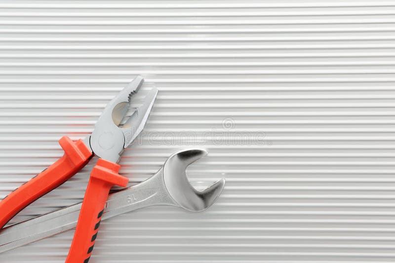 Tools on metal background stock photo. Image of metal - 14466848