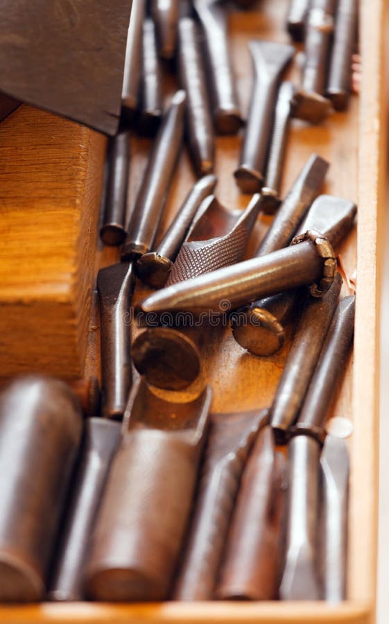 Tools for Metal Embossing stock image. Image of creative - 36042415