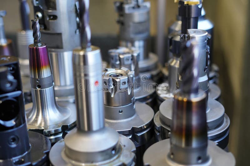 Tools for Metal Processing on a CNC Milling Machine Stock Image - Image ...